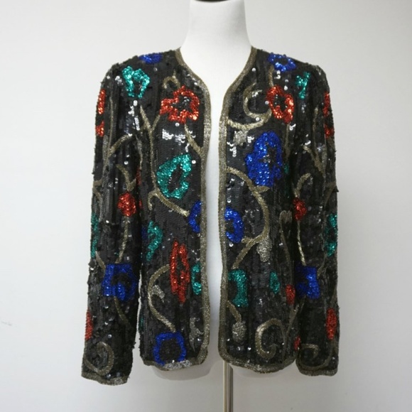 Scala | Jackets & Coats | Vintage Scala Pure Silk Evening Light Jacket ...